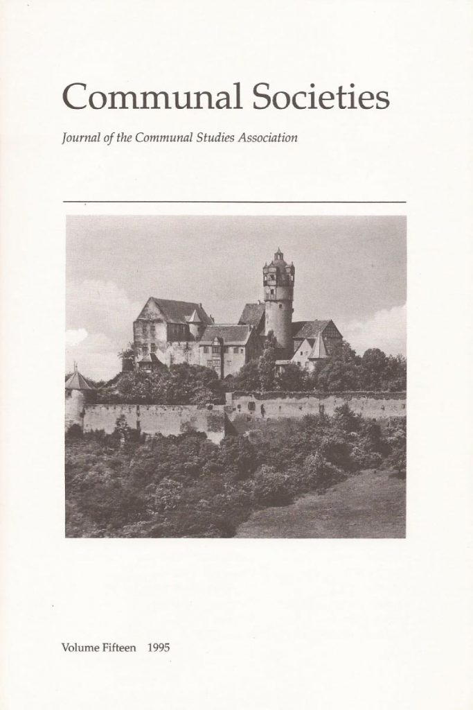 Communal Societies, Vol. 15, 1995 - Communal Studies Association